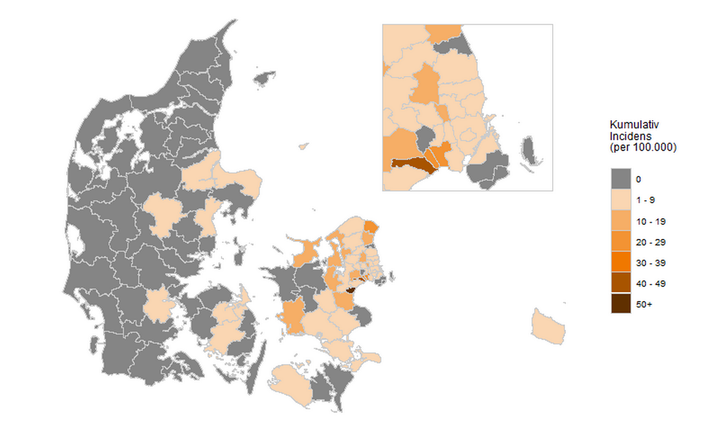 Se det nyeste kort: Kun otte jyske og fynske kommuner har ny ...